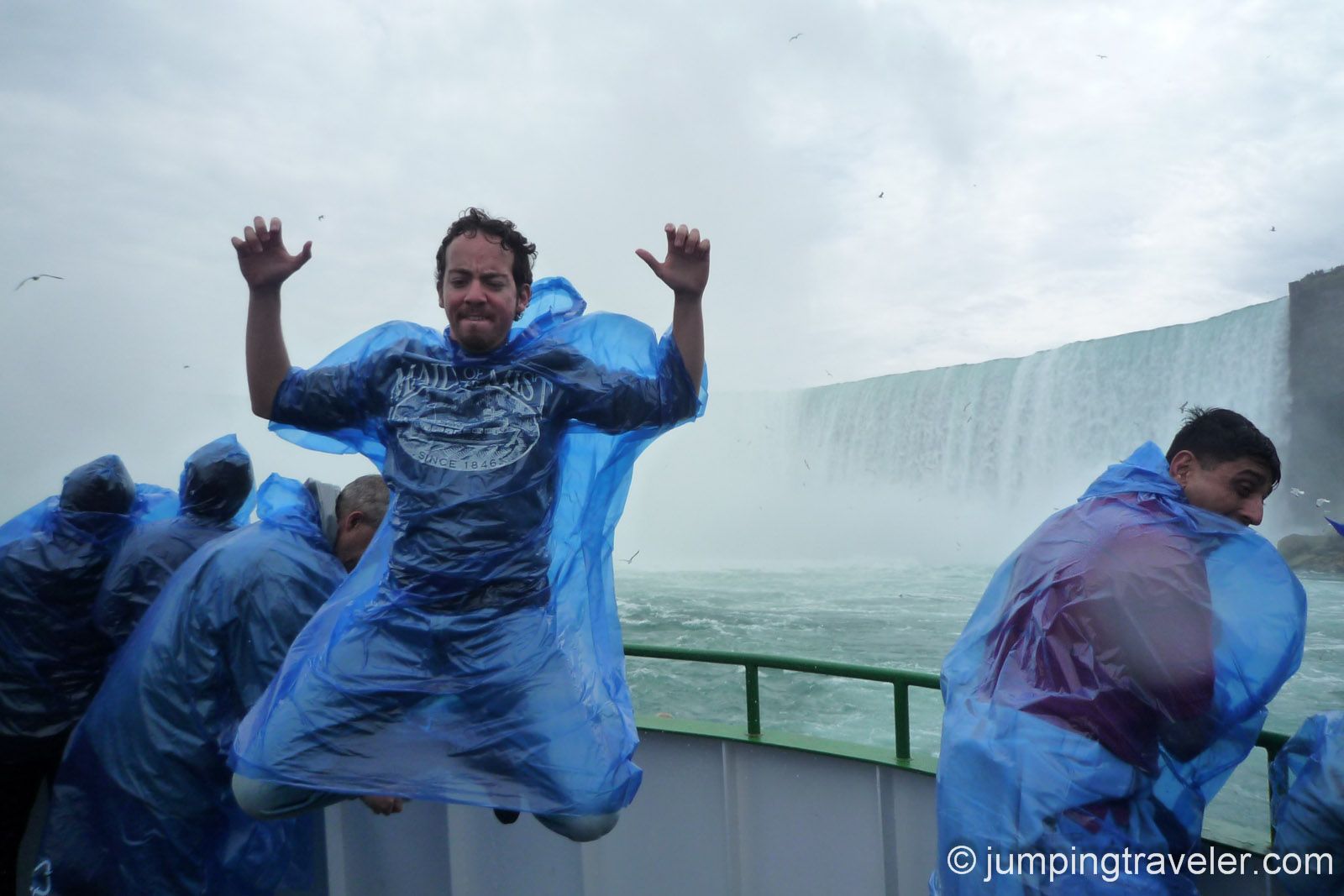 Jumping under Niagara Falls | Jumping Traveler